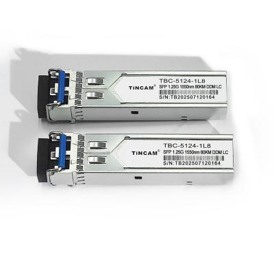 China TiNCAM 1.25G SFP Transceiver Single Mode Dual Fiber 80km 1550nm LC Optical Module for Gigabit Fiber Networks TBC-5124-1L8 for sale