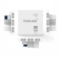 China TiNCAM 300Mbps WiFi 4 Wall Plate Access Point 2x2 MIMO PoE VLAN Adjustable Power Seamless Roaming for Hotels and Offices TBC-PTR300 for sale