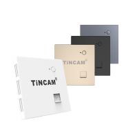 China TiNCAM 300Mbps WiFi 4 Wall Plate Access Point 2x2 MIMO PoE VLAN Adjustable Power Seamless Roaming for Hotels and Offices TBC-PTR300 for sale