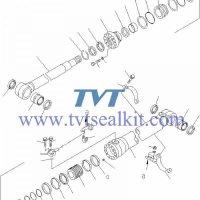 China Sealing parts Komatsu Excavator PC60-5 bucket Cylinder Seal Kit 707-98-26520 for sale