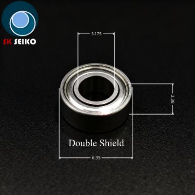 China SR144ZZ 3.175*6.35*2.38 High Speed Dental Bearing Torlon Cage Ceramic Balls Dental Bearing for sale