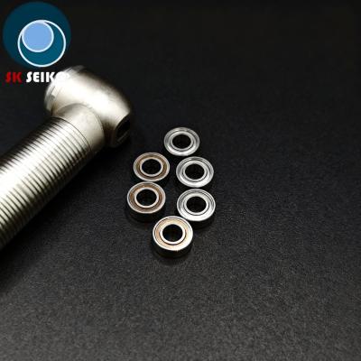 China Sr144zz 3.175*6.35*2.38 High Speed Dental Bearing Ceramic Balls Cage Torlon Double Shield Sturdy Dental Bearing for sale