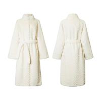 China Eco Faux Fur Belt Fur Coat Women Faux Cruelty Free Winter Wear Fuzzy Coat Women'S for sale