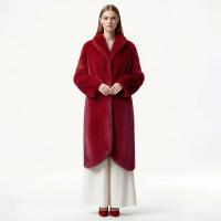 China Fuzzy Cardigan Tall  Fake Fur Long Coats Overcoat Shawl Collar Polyester Fiber for sale