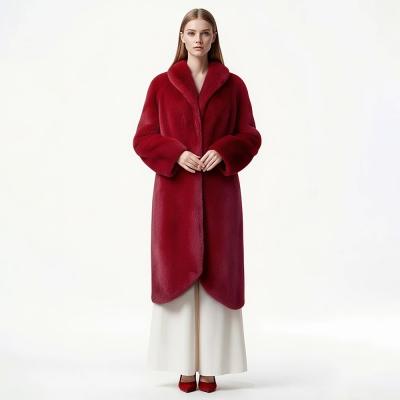China Fuzzy Cardigan Tall  Fake Fur Long Coats Overcoat Shawl Collar Polyester Fiber for sale
