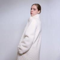 China Long Soft Plus Size Fur Coat Warm Eco Faux Fur Collar Coat Jacket Topcoat Outerwear for sale