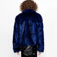 China Unisex Luxury Fluffy Jacket Men's 55cm Fake Fur Jacket Warm for sale