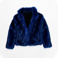 China Unisex Luxury Fluffy Jacket Men's 55cm Fake Fur Jacket Warm for sale