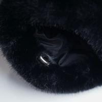 China Black Fur Jacket Faux Fur Stand Up Fluffy Jacket for sale