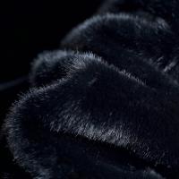 China Black Fur Jacket Faux Fur Stand Up Fluffy Jacket for sale