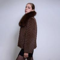 China Polyester Fibre Long Faux Fur Coat Customizable Cropped Fur Jacket 50cm 52cm for sale