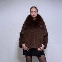 China Polyester Fibre Long Faux Fur Coat Customizable Cropped Fur Jacket 50cm 52cm for sale