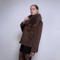 China Polyester Fibre Long Faux Fur Coat Customizable Cropped Fur Jacket 50cm 52cm for sale