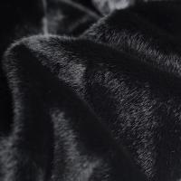 China Euro American Faux Fur Coat Eco Friendly Fox Fur Collar Long Black Fur Coat for sale
