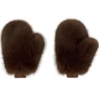 China Fashionable Cozy Black Fur Stole Oversized Mittens Faux Fur Accessories for sale