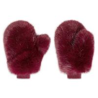 China Fashionable Cozy Black Fur Stole Oversized Mittens Faux Fur Accessories for sale