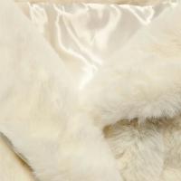China White Faux Fur Stole  Soft Plush Faux Fur Accessories for sale
