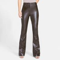 China High Rise Flare Faux Leather Pants Faux Leather Leggings XS S M L XL for sale