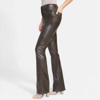 China High Rise Flare Faux Leather Pants Faux Leather Leggings XS S M L XL for sale