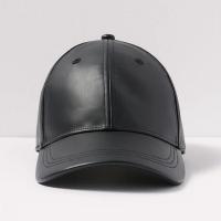 China HONGJUN Vegan Leather Baseball Cap for sale