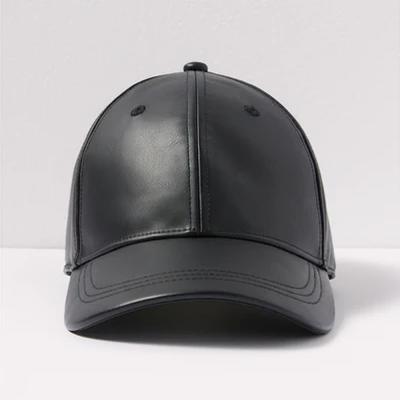China HONGJUN Vegan Leather Baseball Cap for sale