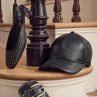 China HONGJUN Vegan Leather Baseball Cap for sale