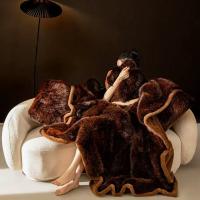 China Luxury Like Fox Fur Blanket  Lmitation Gold Household Items For Two People for sale