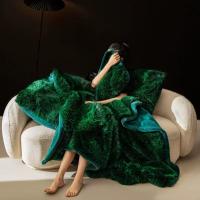 China Luxury Like Fox Fur Blanket  Lmitation Gold Household Items For Two People for sale