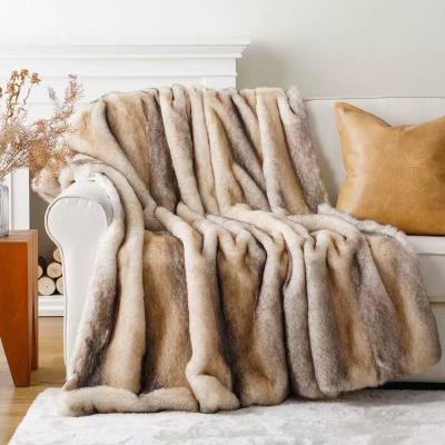 China Winter Thick Faux Fur Blanket Faux Animal Fur Household Items for sale