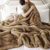 China Winter Thick Faux Fur Blanket Faux Animal Fur Household Items for sale