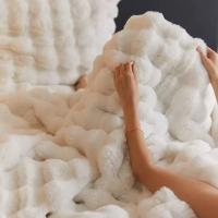 China Thick Vegan Rabbit Fur Blanket  100% Polyester Household Items for sale