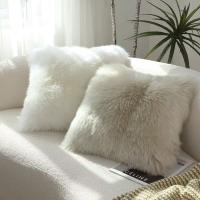 China 40x40cm Wool Faux Fur Pillow Bedroom Sofa Household Items for sale