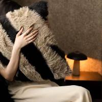 China Machine Washing Faux Fox Fur Throw Pillow  50cm Soft Fox Fur Decorative Pillow for sale
