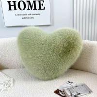 China Heart Shaped Faux Fox Fur Pillow 40X50cm Household Items For Adults for sale