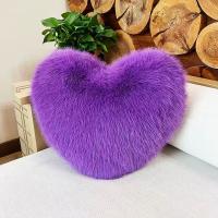 China Heart Shaped Faux Fox Fur Pillow 40X50cm Household Items For Adults for sale