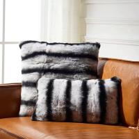China Soft Faux Rex Rabbit Fur Cushion Pillow 30x50cm 50x50cm for sale