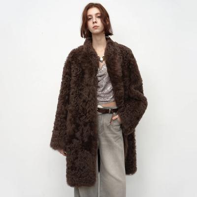 China Faux Persian Lamb Fur Coat for sale