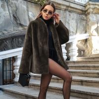 China Cross Border Long Sleeve Fur Jacket Fashion Fluffy Coat Faux Fur for sale