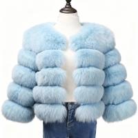 China Super Classic Fur Puffer Jacket  Ladies Faux Fur Coat Europe America for sale