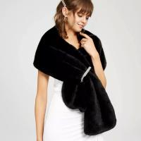China Exquisite Embellished Faux Fur Shrug Sustainable  Faux Fur Accessories for sale