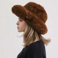 China Machine Washable  Polyester Hats 7.5cm Anti Static  Faux Fur Hats for sale