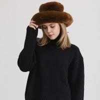 China Machine Washable  Polyester Hats 7.5cm Anti Static  Faux Fur Hats for sale