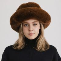 China Machine Washable  Polyester Hats 7.5cm Anti Static  Faux Fur Hats for sale
