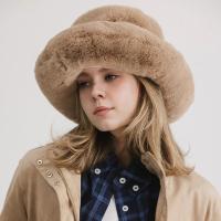China Machine Washable  Polyester Hats 7.5cm Anti Static  Faux Fur Hats for sale