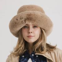 China Machine Washable  Polyester Hats 7.5cm Anti Static  Faux Fur Hats for sale