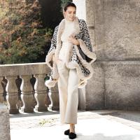 China Soft Polyester Lining Faux Fur Cloak  Faux Fur Cheetah Cape Kimono Lightweight for sale