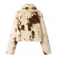 China Women’s Cow Faux Fur Jacket for sale