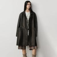 China Oversized Casual Suit-style Faux Leather Coat for sale