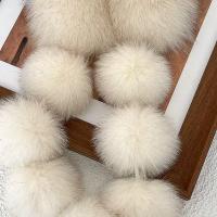 China Faux Fox Fur Scarf With Pom-Poms for sale