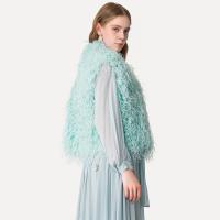 China Cotton Candy Faux Fur Waistcoat for sale